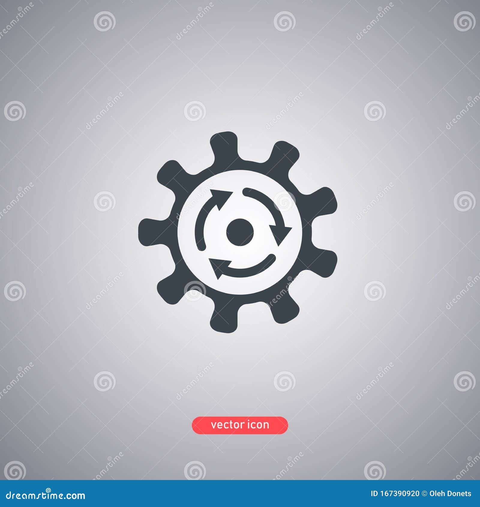 Process Optimization Icon Isolated on White Background. Flat Design ...