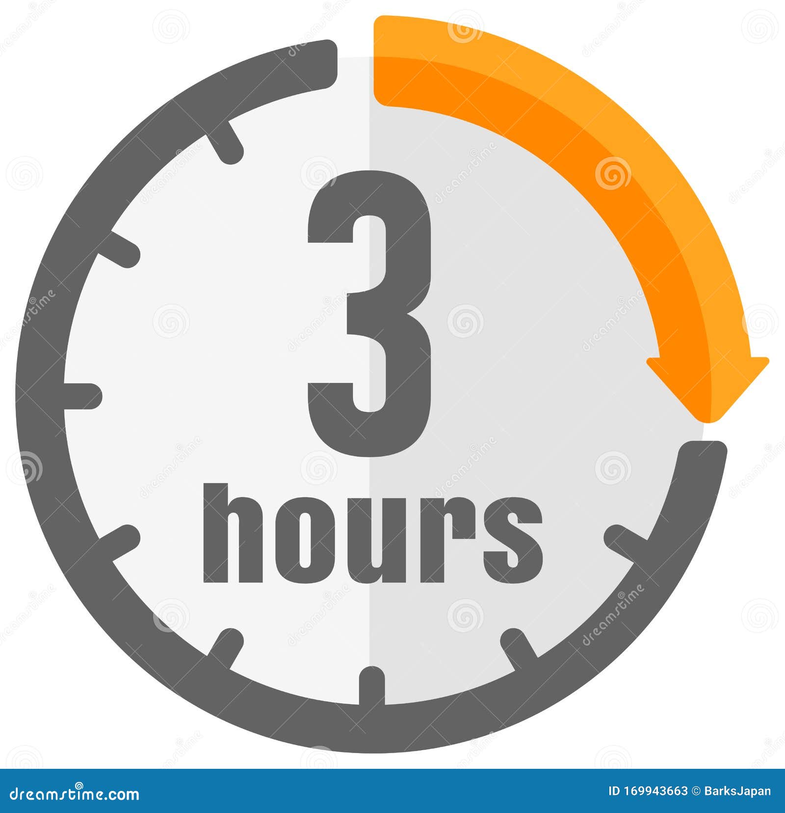 Timer, Clock Vector Color Icon Illustration 3 Hours Stock Vector ...