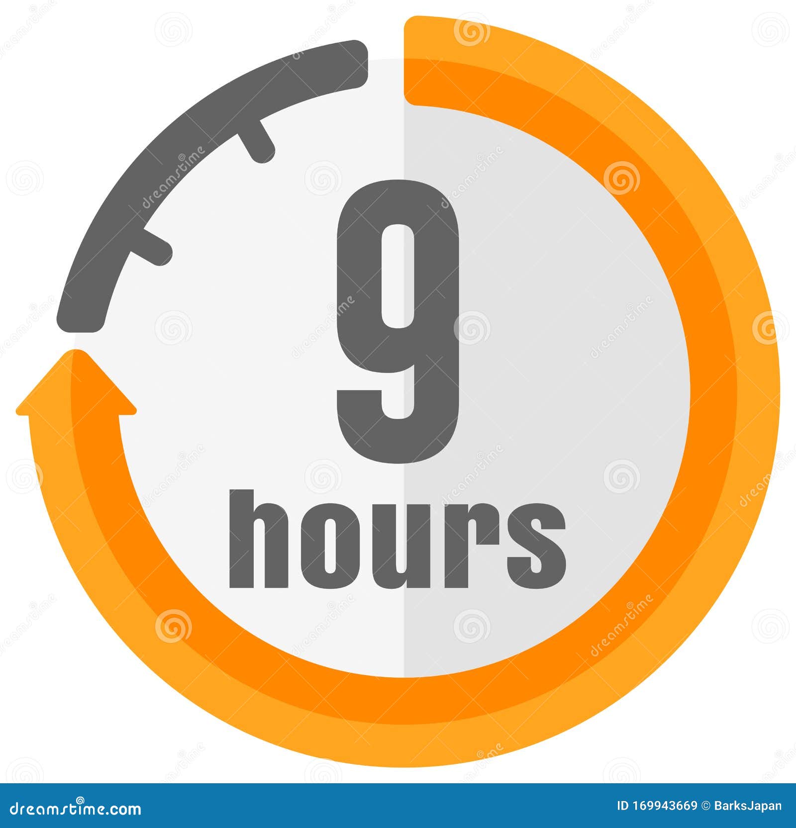 Color Hours Icon. Timer From 1 To 12 Hours, Time Ago And Next Label ...