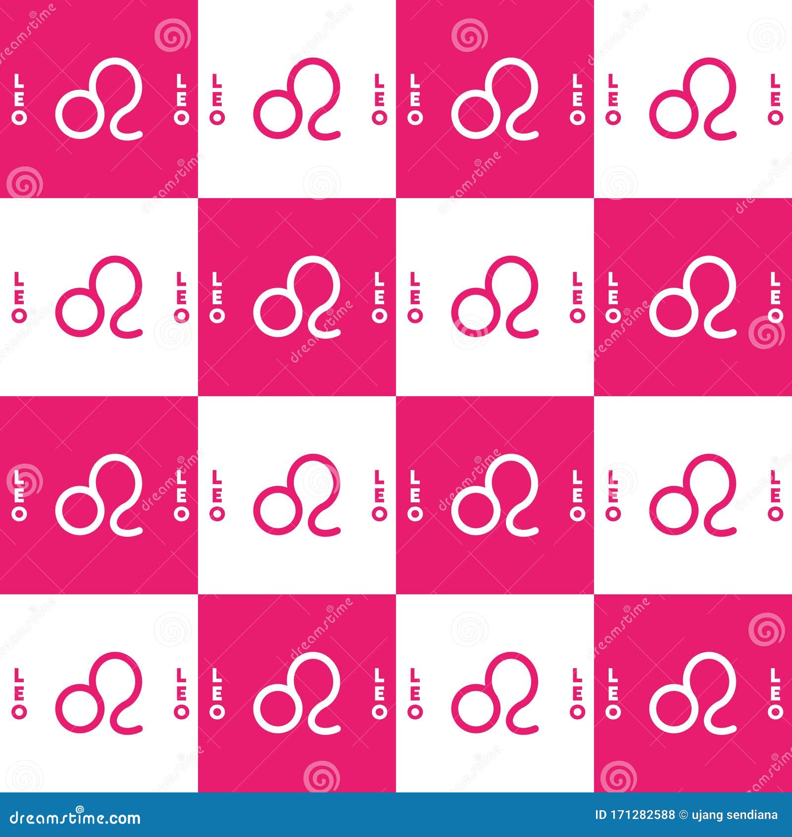 Illustration Vector Graphic of Leo Zodiac in Pattern Stock Vector ...