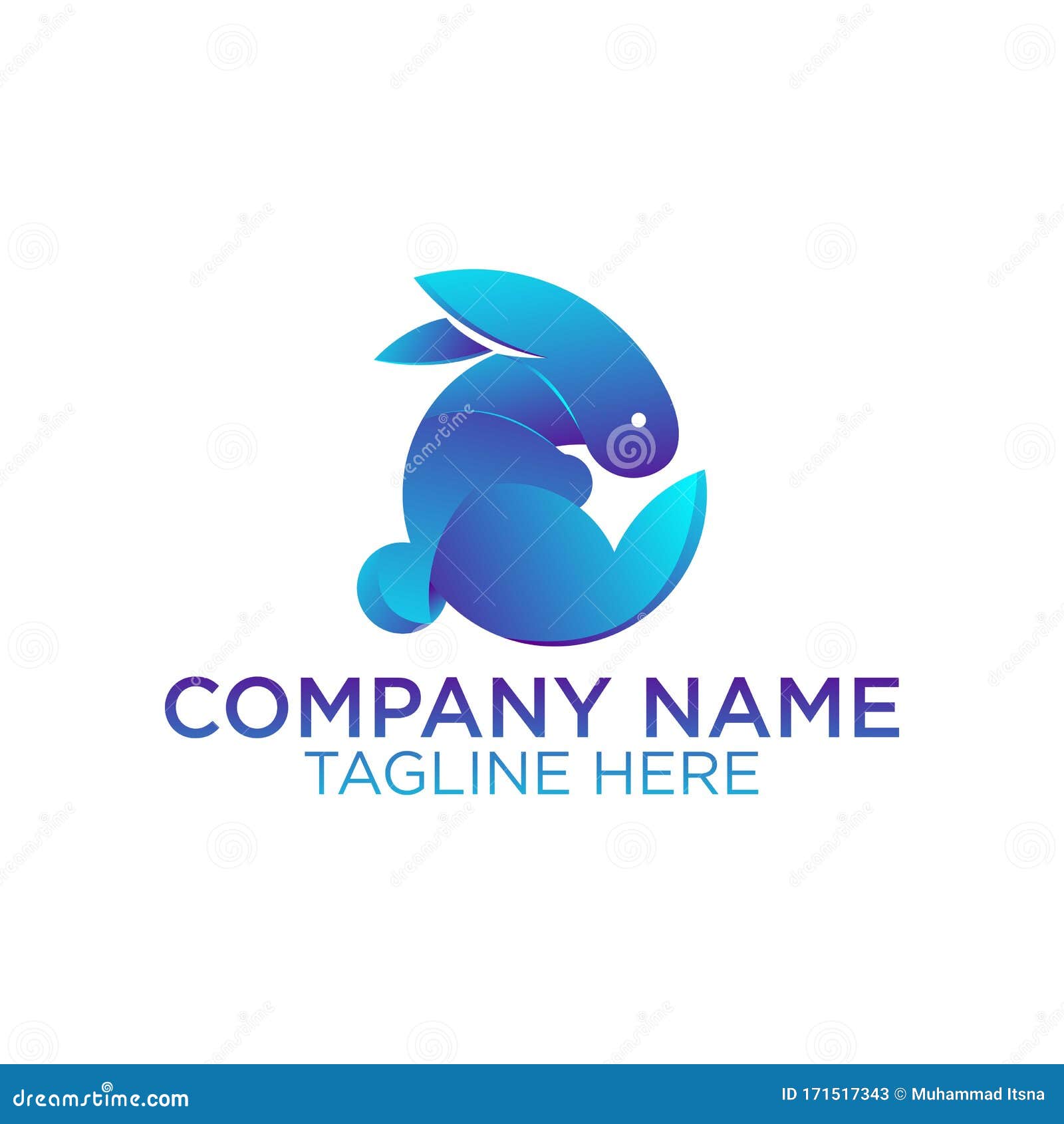 Rabbit Premium Logo Design for Apps or Business Company Stock Vector ...
