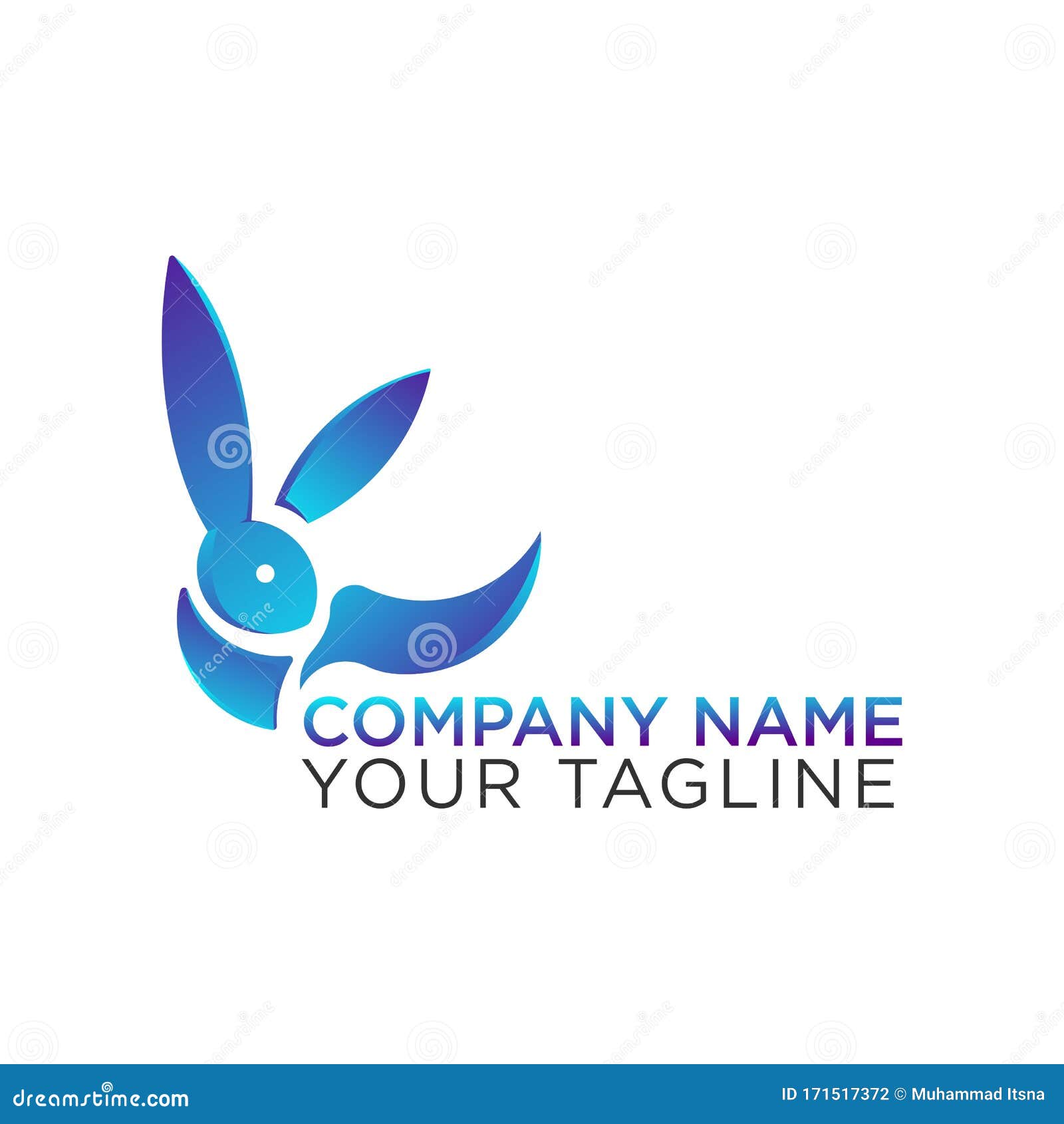 Rabbit Premium Logo Design for Apps or Business Company Stock Vector ...