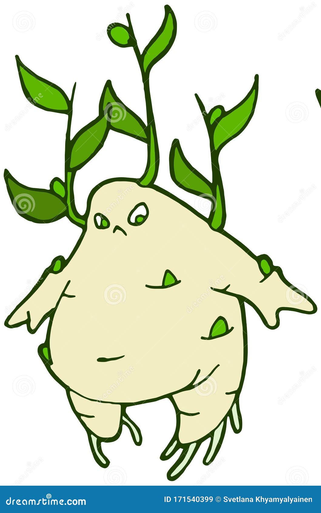 Hand Drawing Illustration of Mandrake. Stock Illustration ...