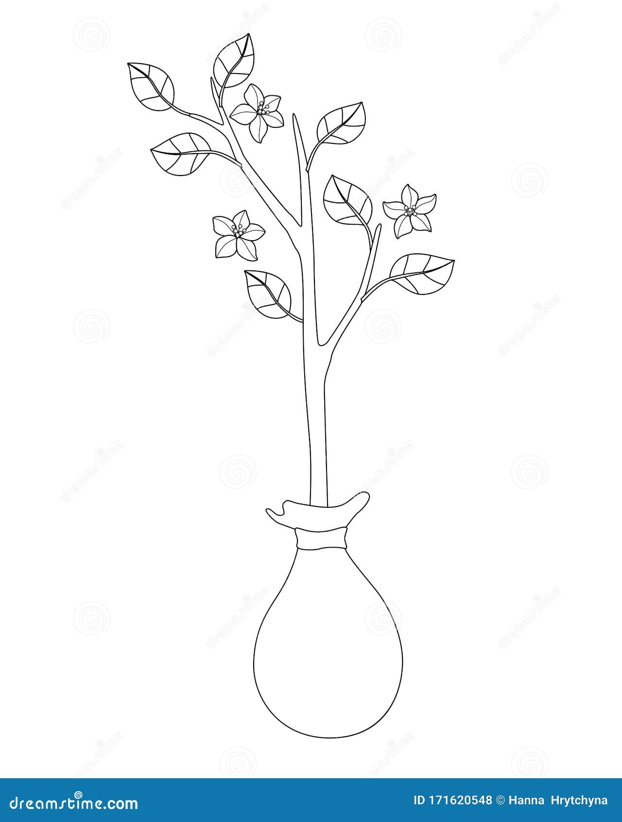 Sapling with Leaves and Flowers Prepared for Planting in the Spring ...