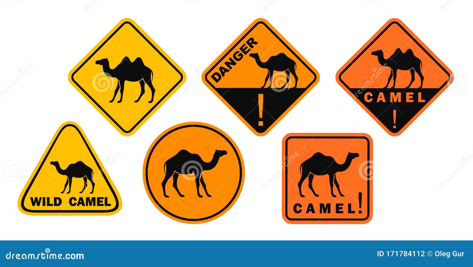 Camel Warning Sign Yellow. Goof Hazard Attention Symbol. Danger Vector ...