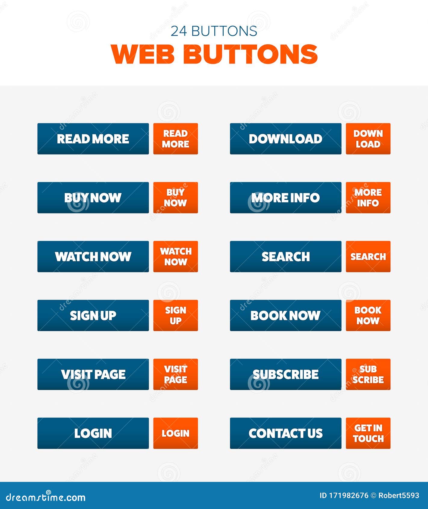 24 Call To Action Web Buttons Stock Illustration - Illustration of ...