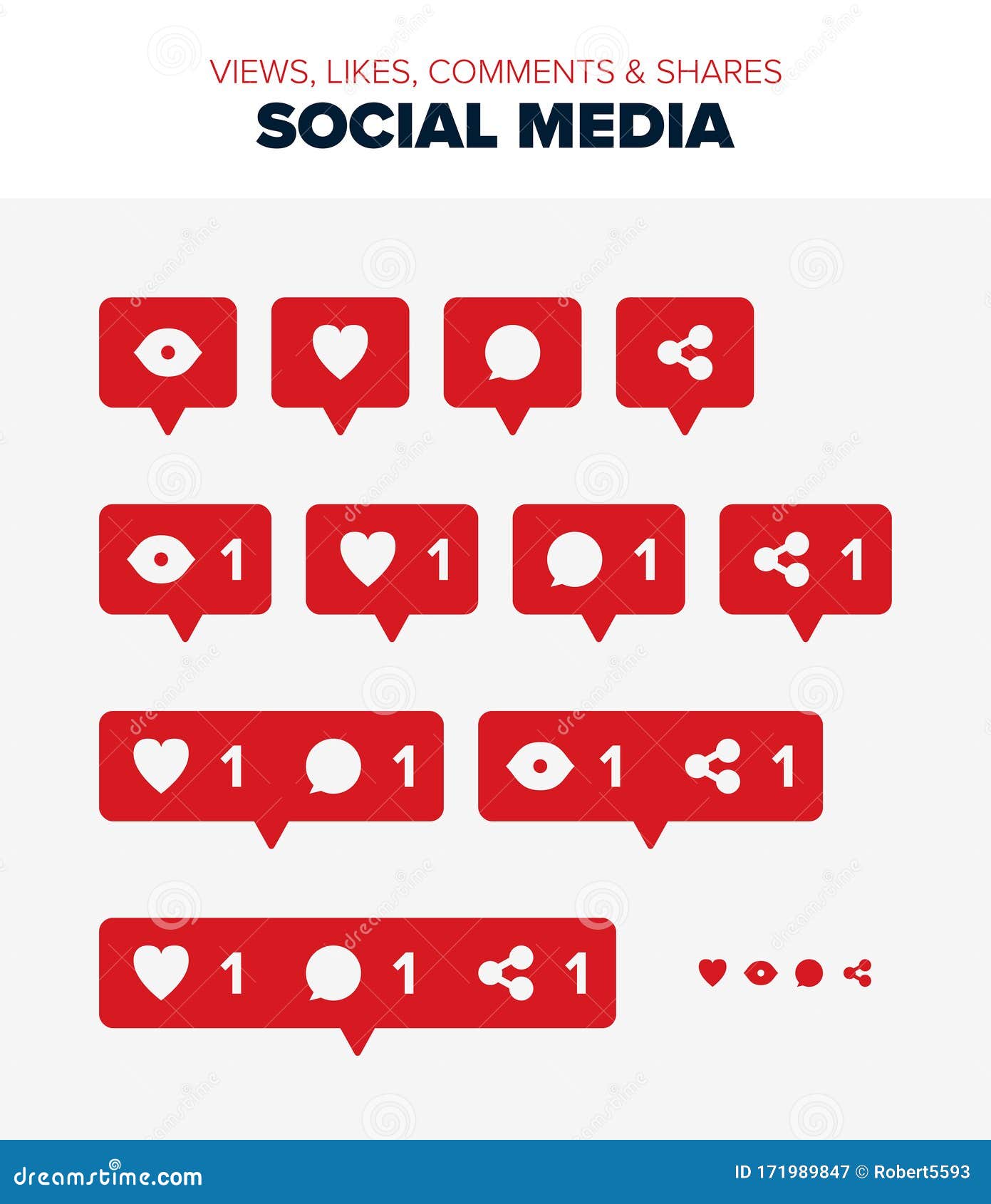 Social Media Engagement Icons Stock Vector - Illustration of design ...