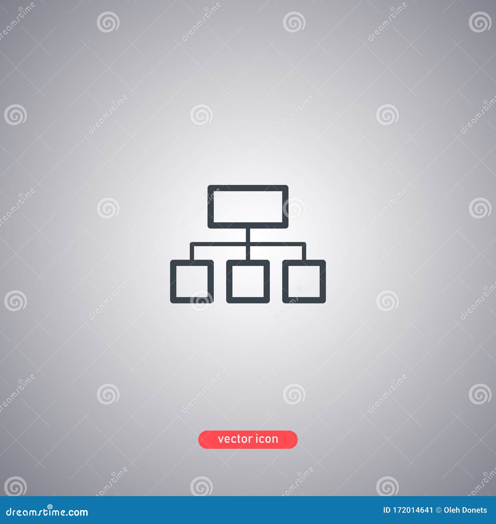 Sitemap Icon Isolated on Gray Background. Modern Line Style Stock ...