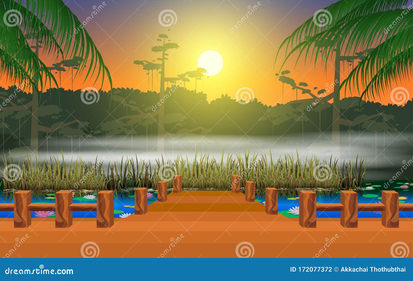 Wooden Walkway Stock Illustrations – 1,216 Wooden Walkway Stock ...
