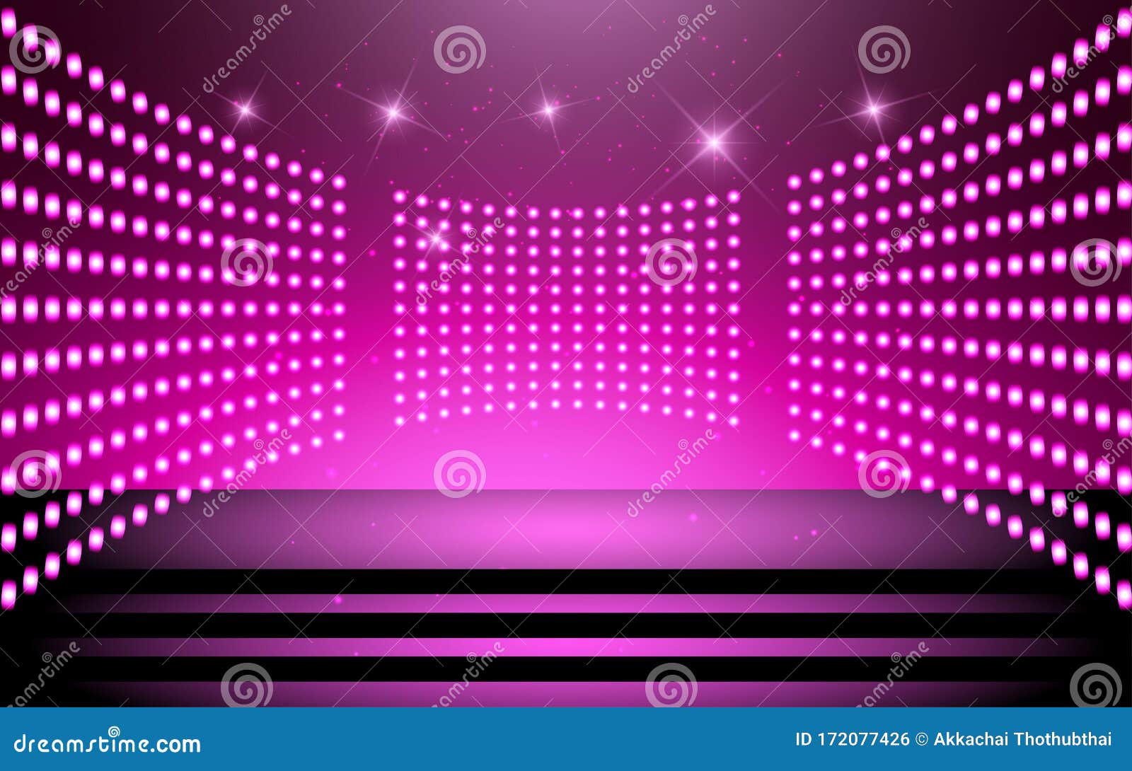 Pink Neon Light in the Hall Stock Vector - Illustration of pink, club ...