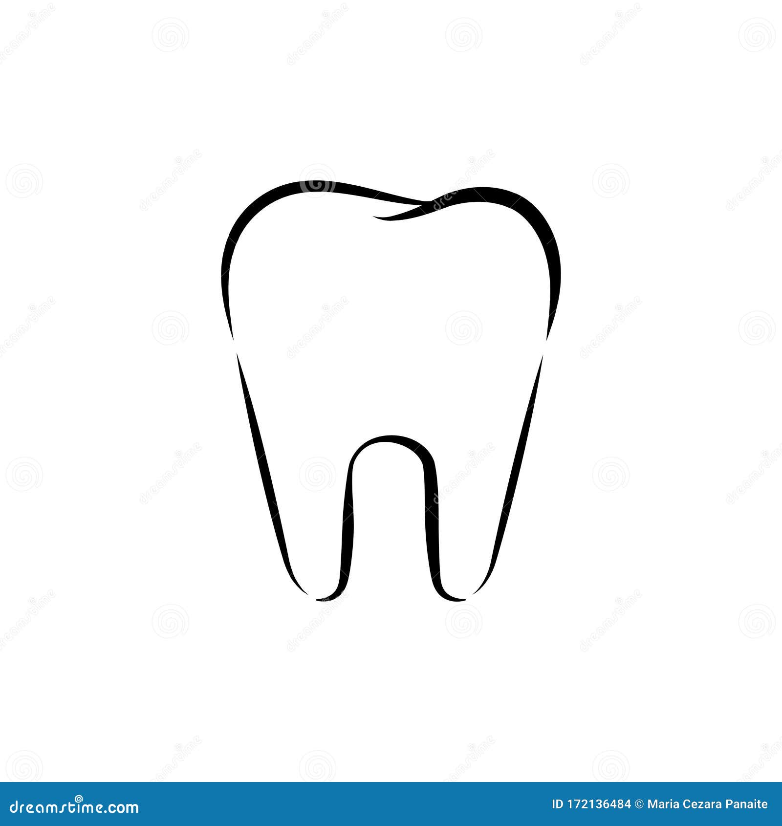 Simple tooth logo stock vector. Illustration of dentistry - 172136484