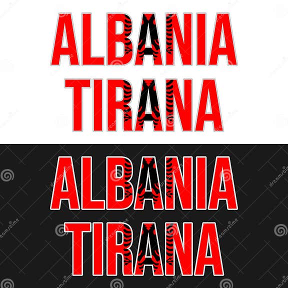 Albania Lettering Design. World Vector. Flag Country Design. Identity ...