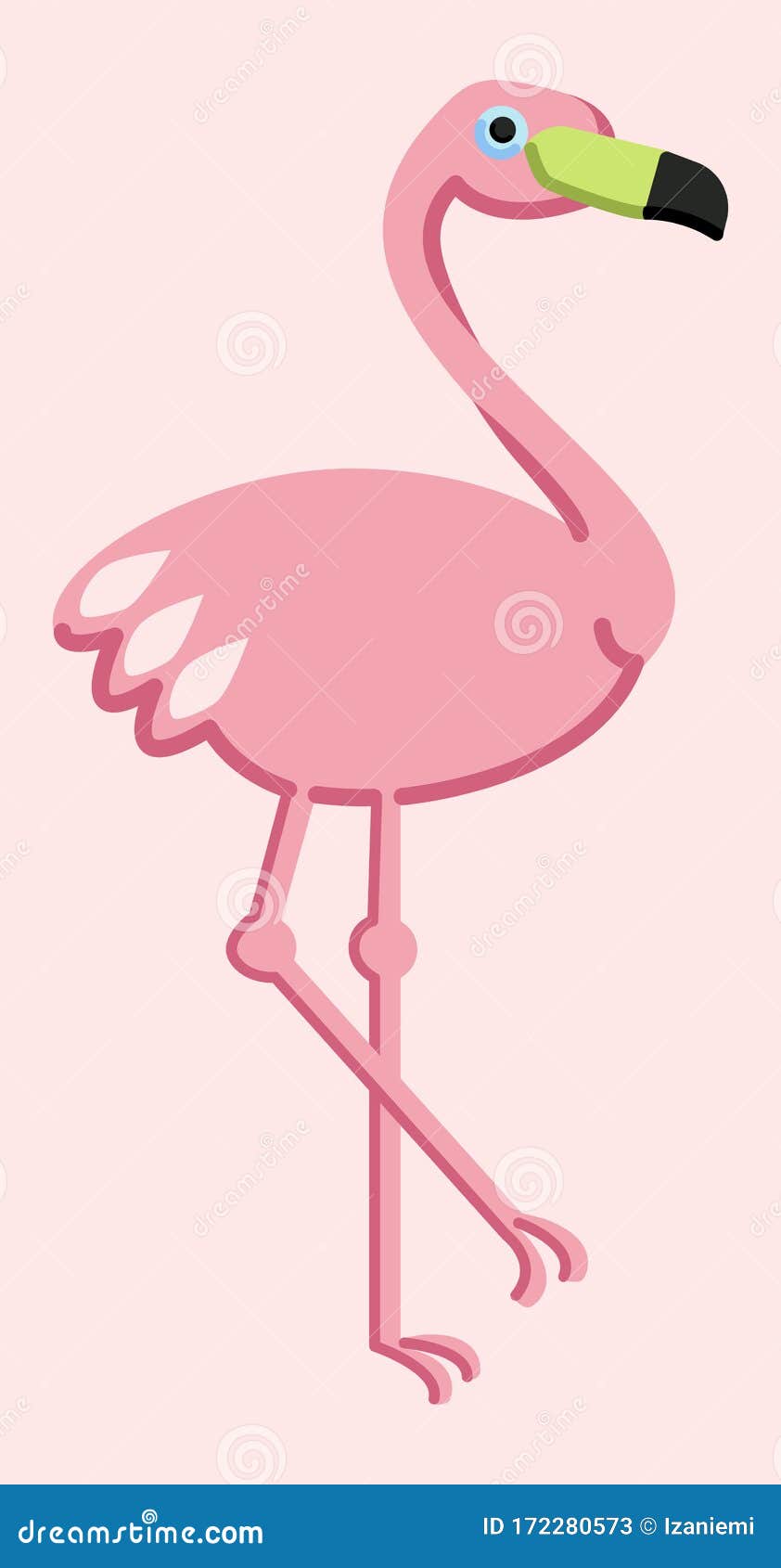 Cute Flamingo Icon with Relief Effect - Vector Illustration Stock ...