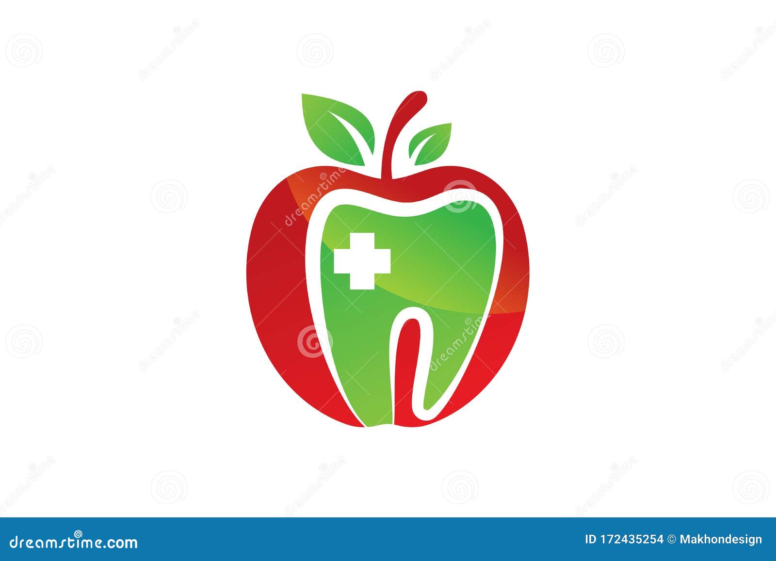 Dental Apple Logo Sign Symbol Design, Green Apple Tooth Stock Vector ...