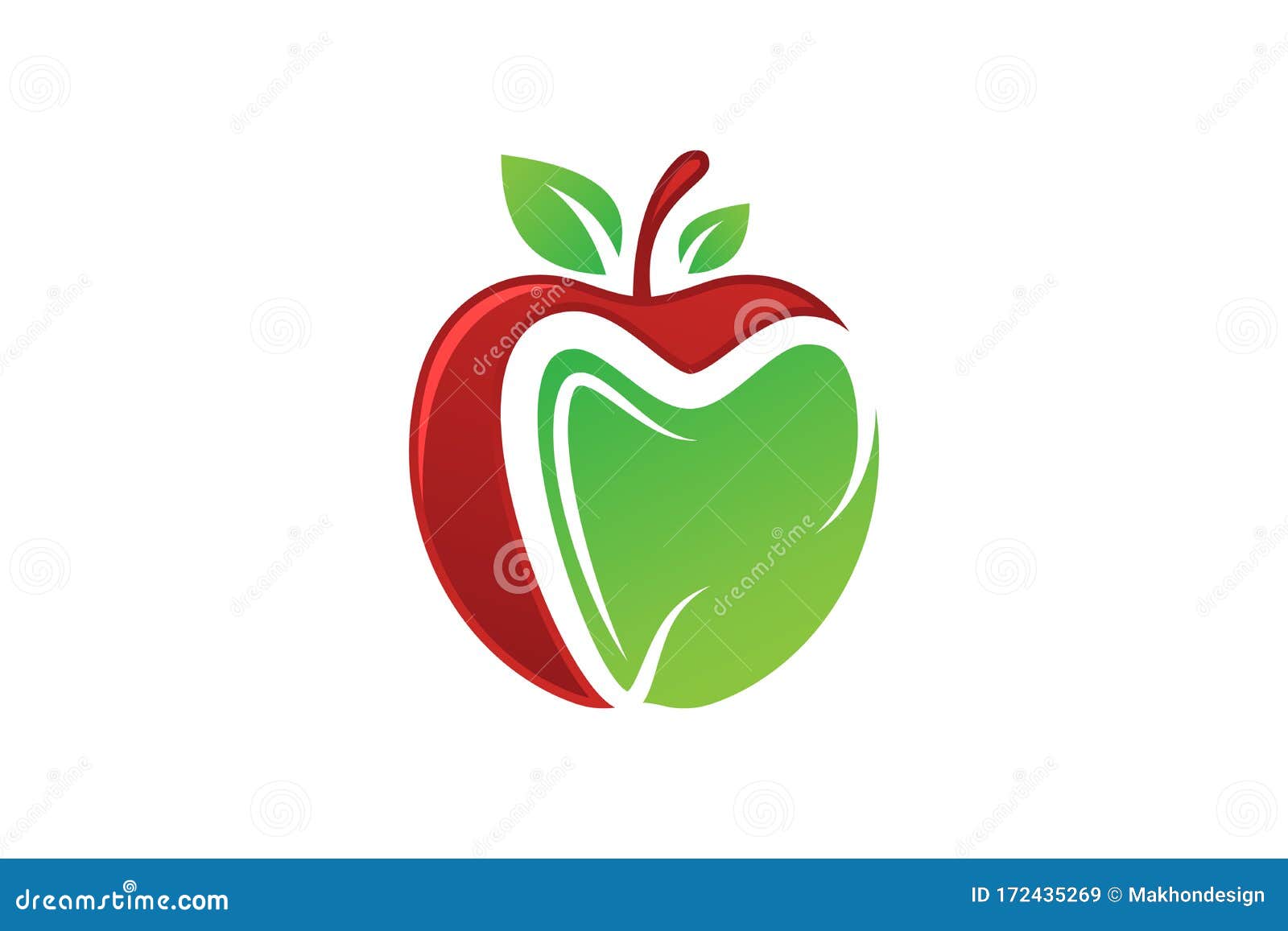 Dental Apple Logo Sign Symbol Design, Green Apple Tooth Stock Vector ...