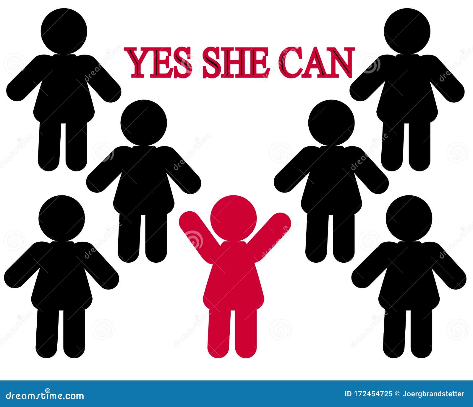 Yes she can vector image stock vector. Illustration of comic - 172454725