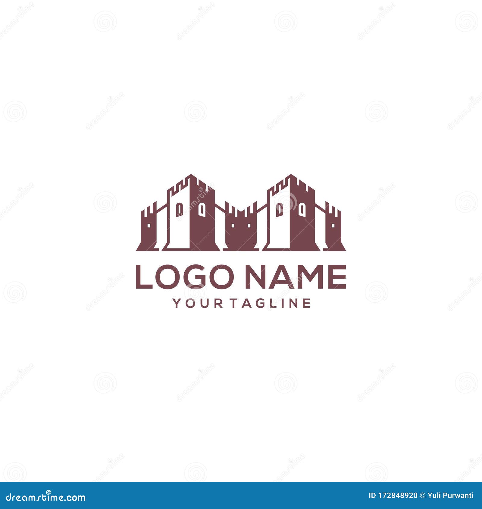 Abstract Business Castle Logo Design Vector Stock Vector - Illustration ...