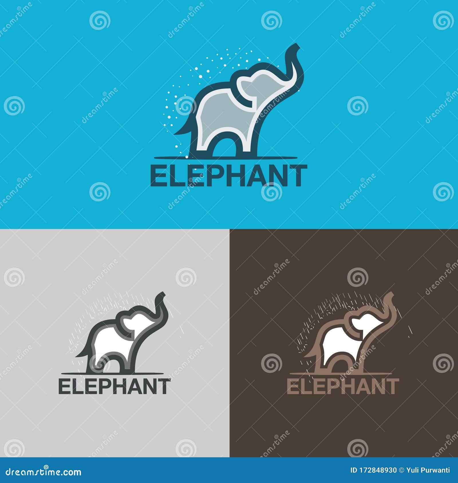 Abstract Business Elephant Logo Design Vector Stock Vector ...
