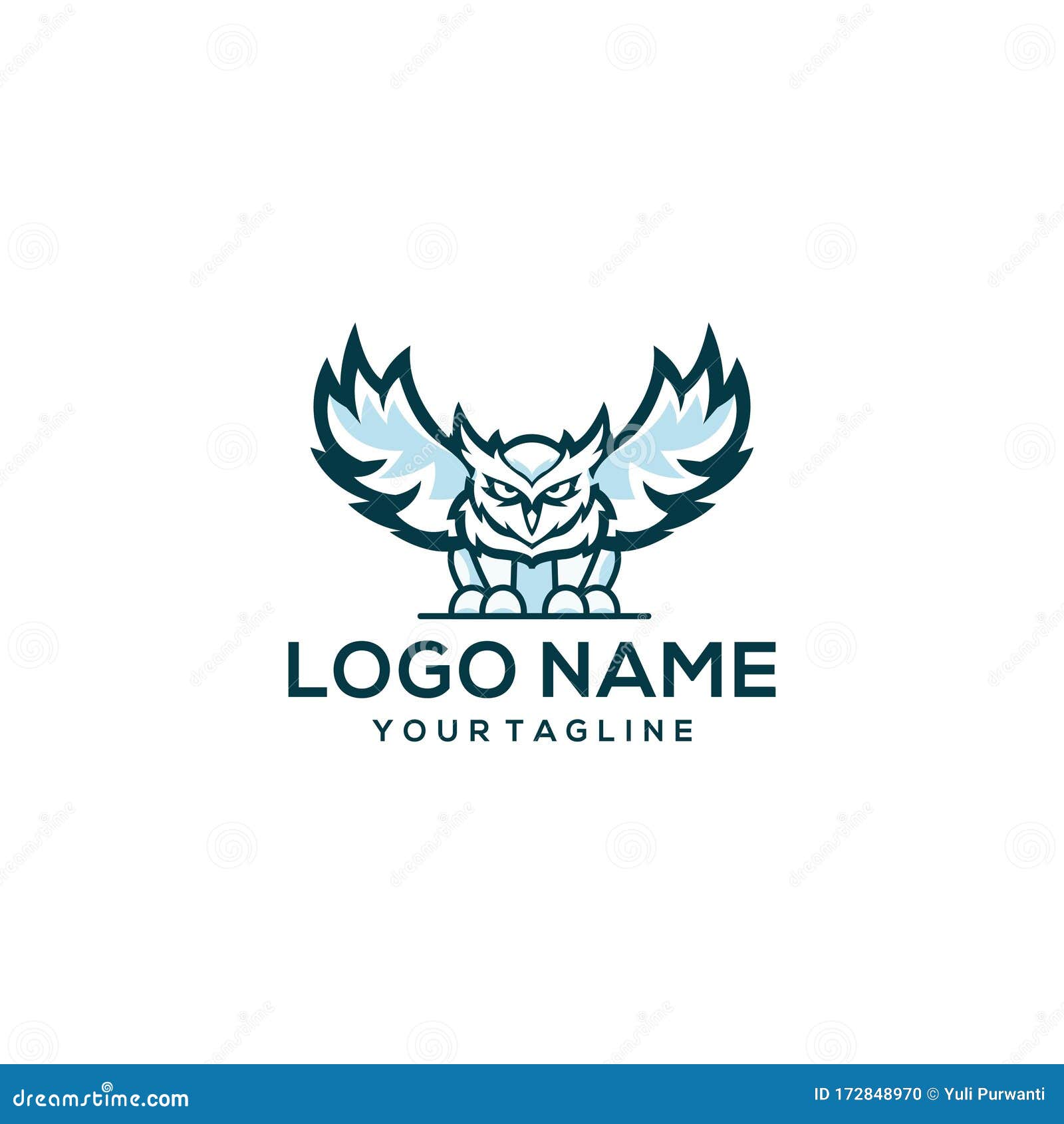 Abstract Business Owl Wings Logo Design Vector Stock Vector ...