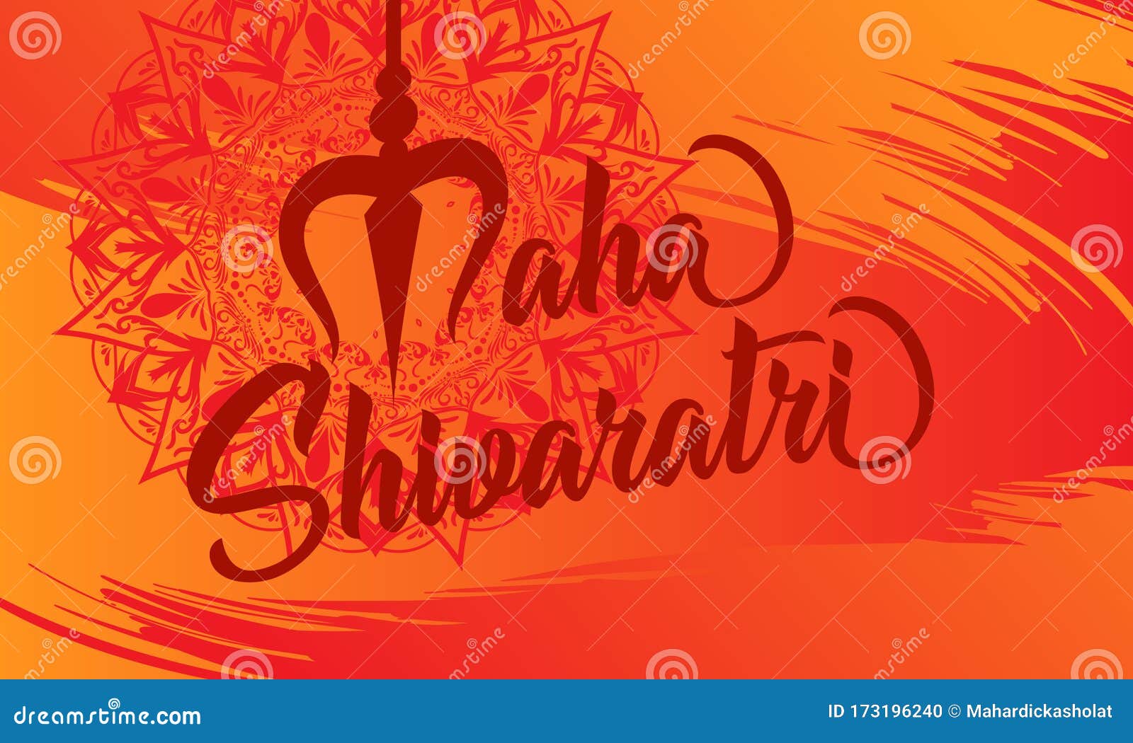 Maha Shivaratri Vector Background Illustration Template Stock Vector ...