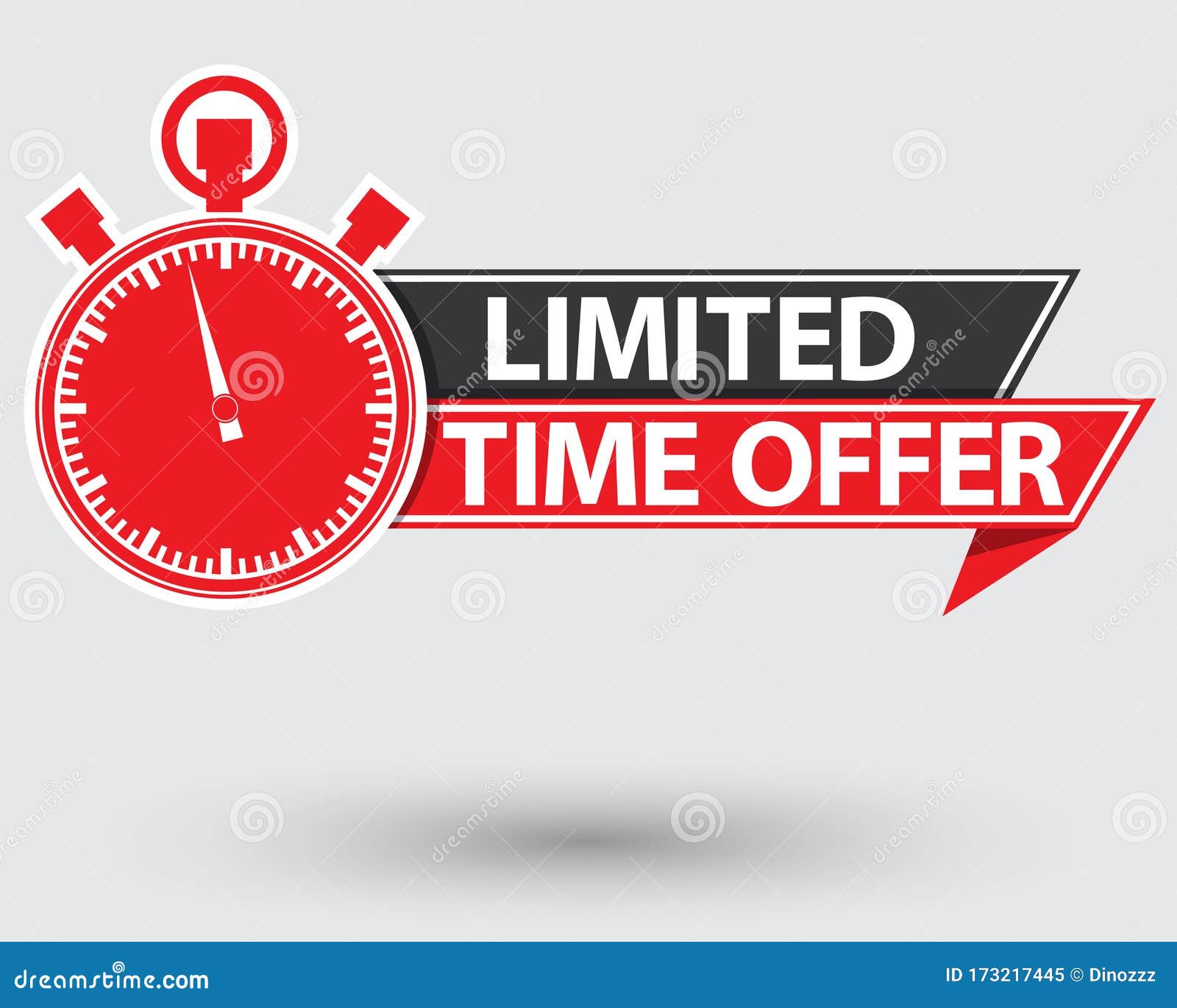 Limited Time Offer Red Label, Last Chance Stopwatch , Vector ...