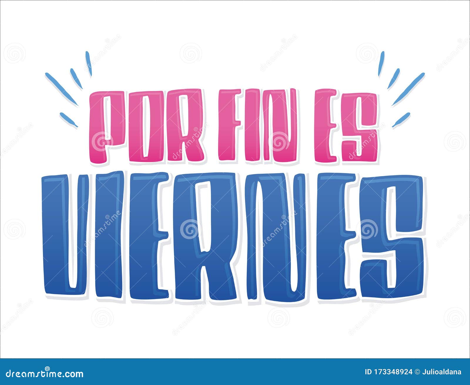 Por Fin Es Viernes, Finally It`s Friday Spanish Text Vector Design ...