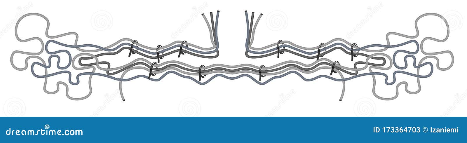 Cable Management - Decorative Vector Illustration Stock Vector ...