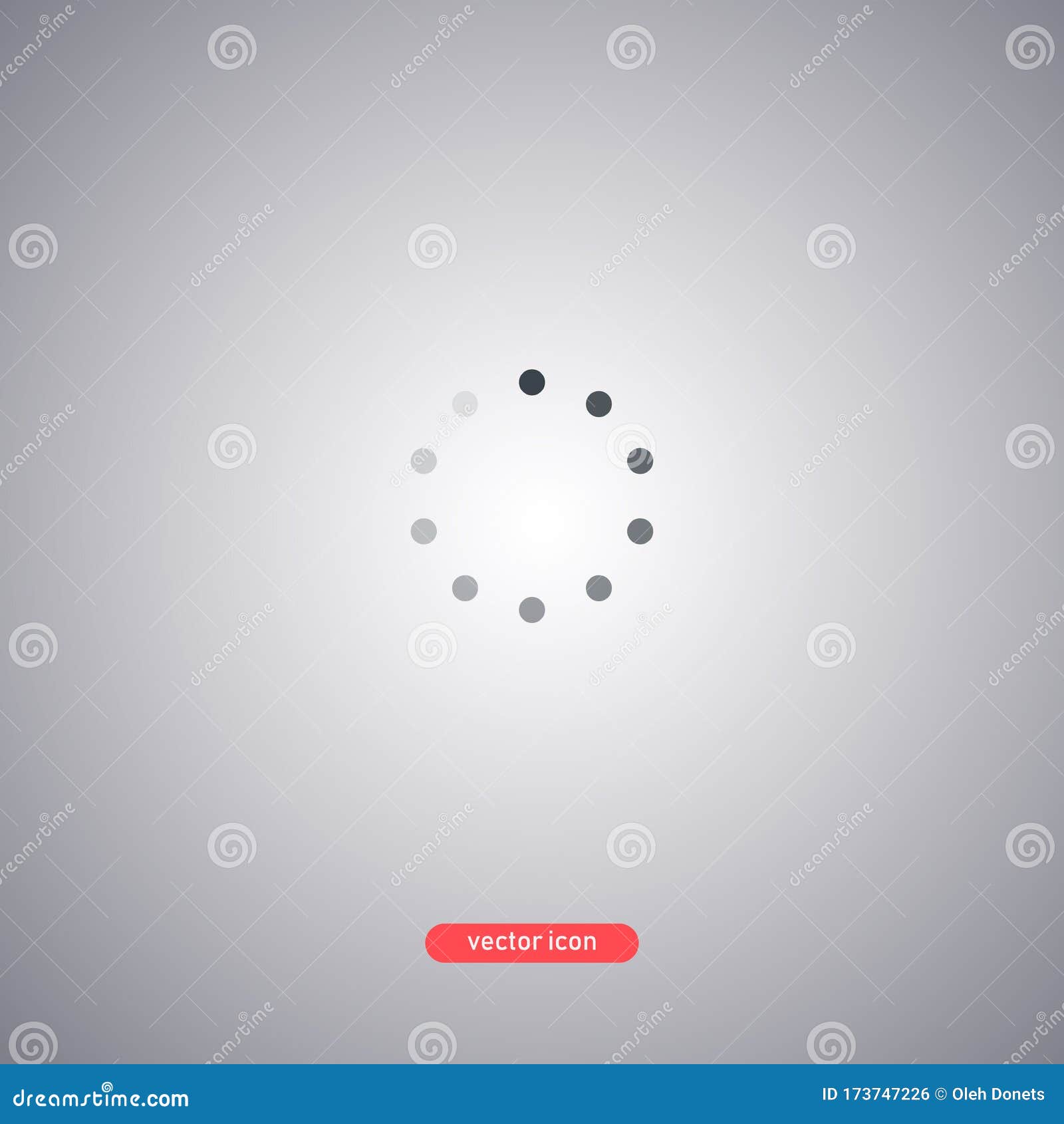 Loading Icon Isolated on a Gray Background. Modern Style Stock Vector ...