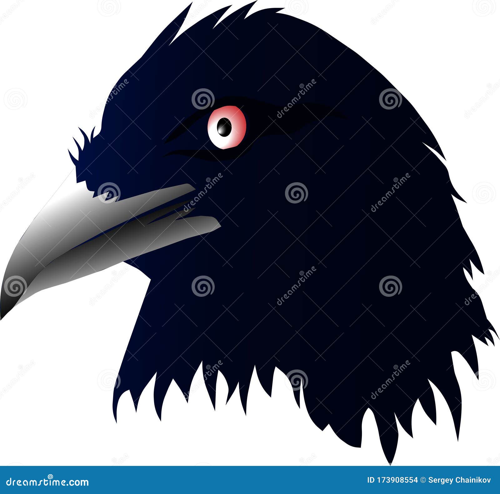 Icon, Raven Head, Vector Illustration Stock Vector - Illustration of ...