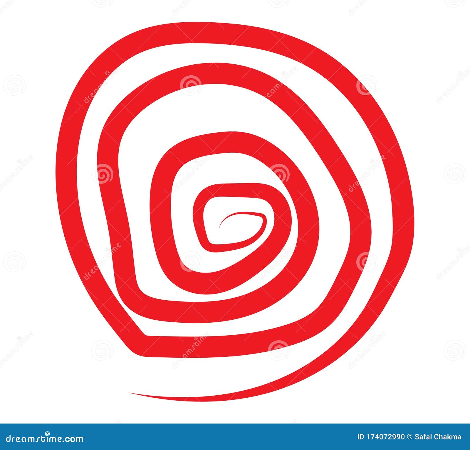 Red Round Circle Vector Illustration. Stock Vector - Illustration of ...