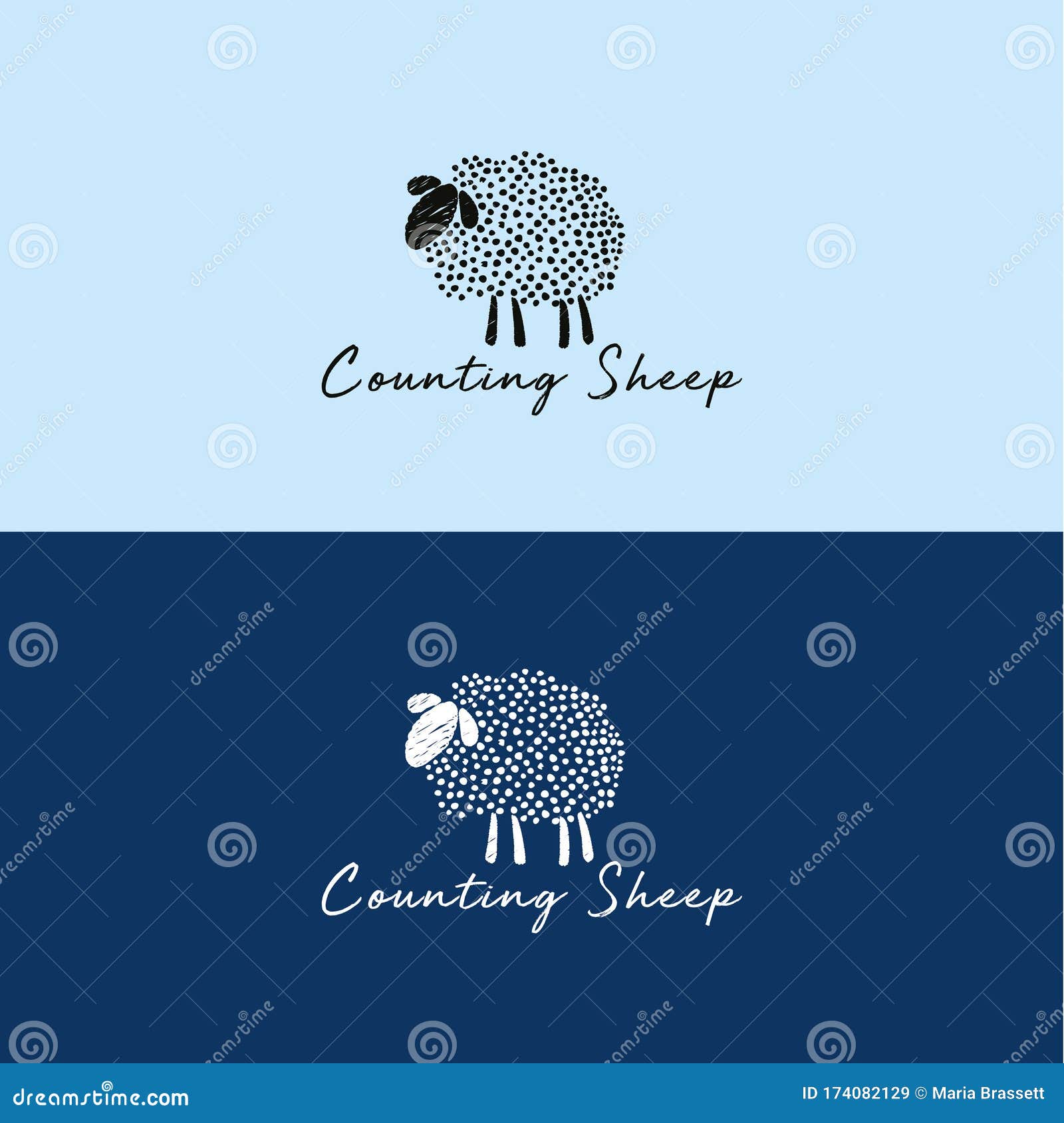 Counting Sheep stock vector. Illustration of vector - 174082129