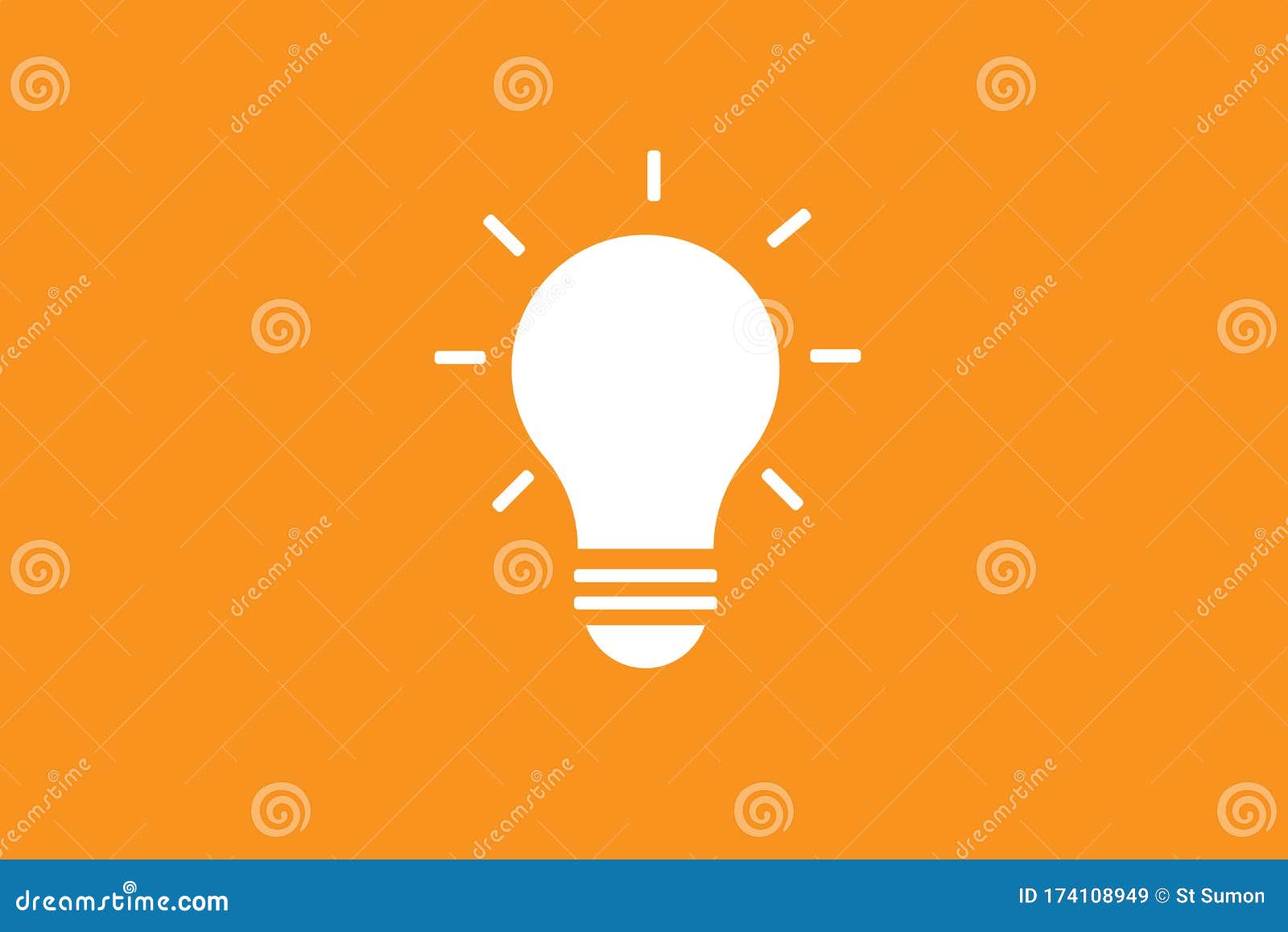 Light Bulb Line Icon Design Template. Idea Bulb Stock Illustration ...