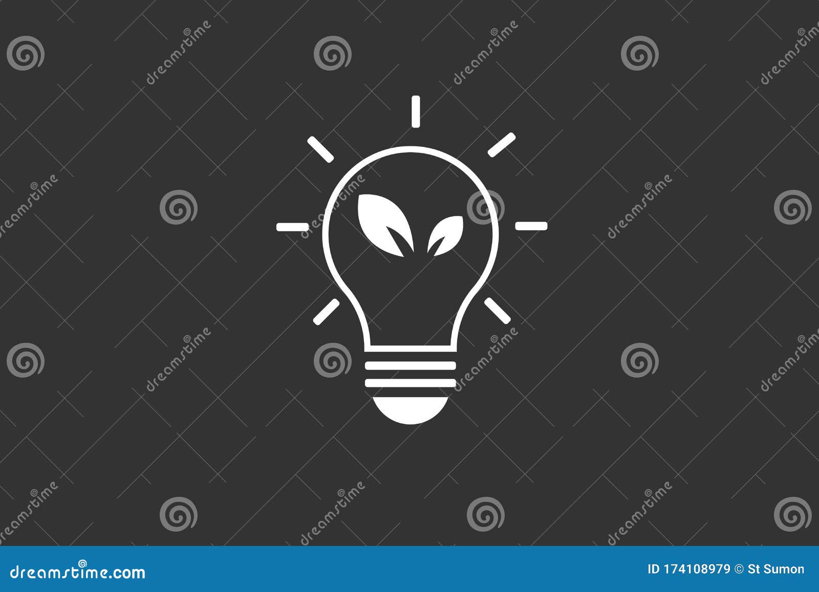 Light Bulb Line Icon Design Template. Idea Bulb Stock Illustration ...