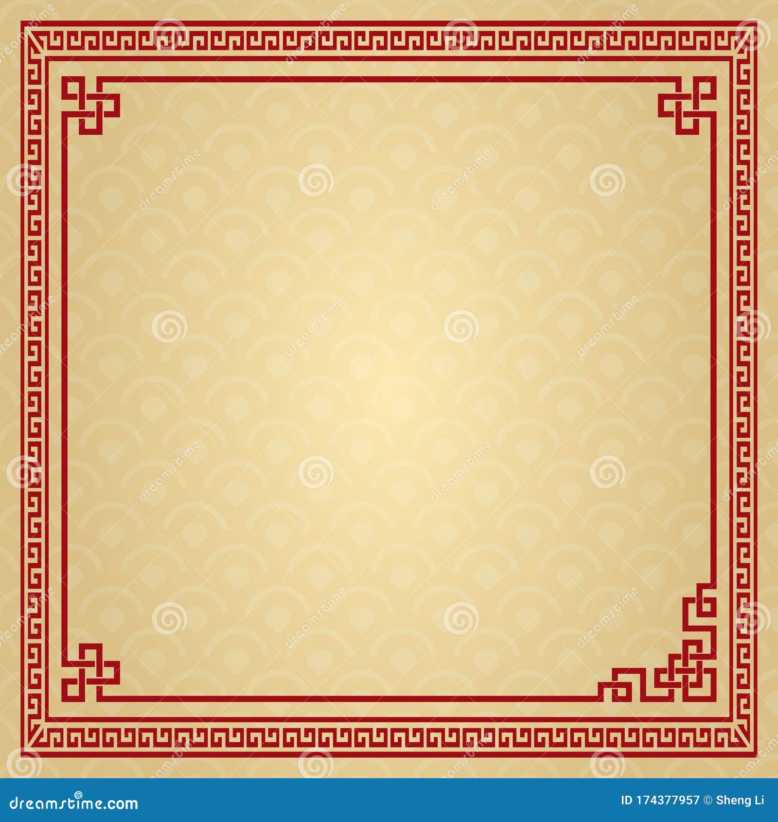 The Classic Chinese Background Template Stock Vector - Illustration of ...