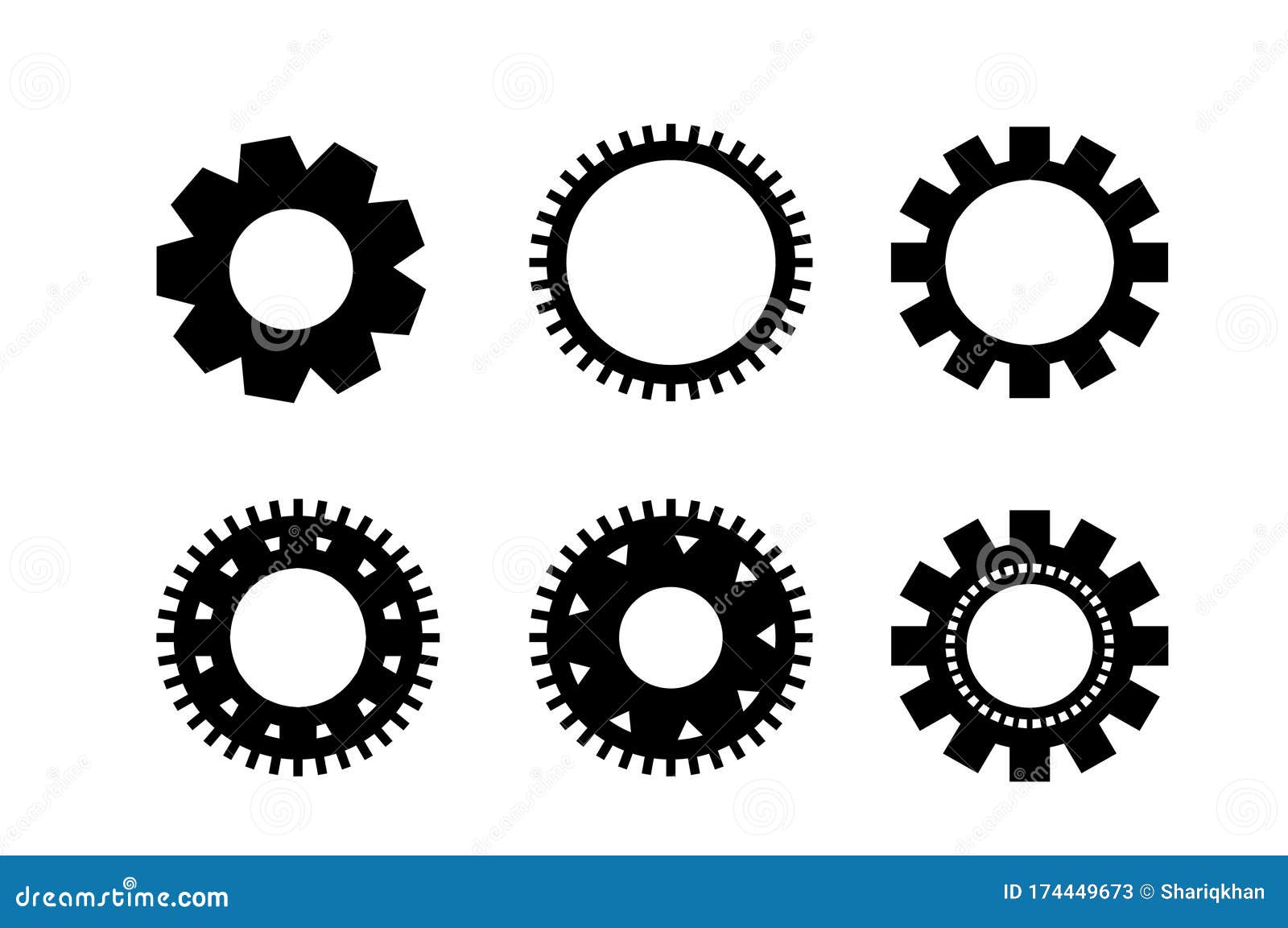 Cog Gears Wheels Horizontal Infographics 4 Steps Vector Illustration ...