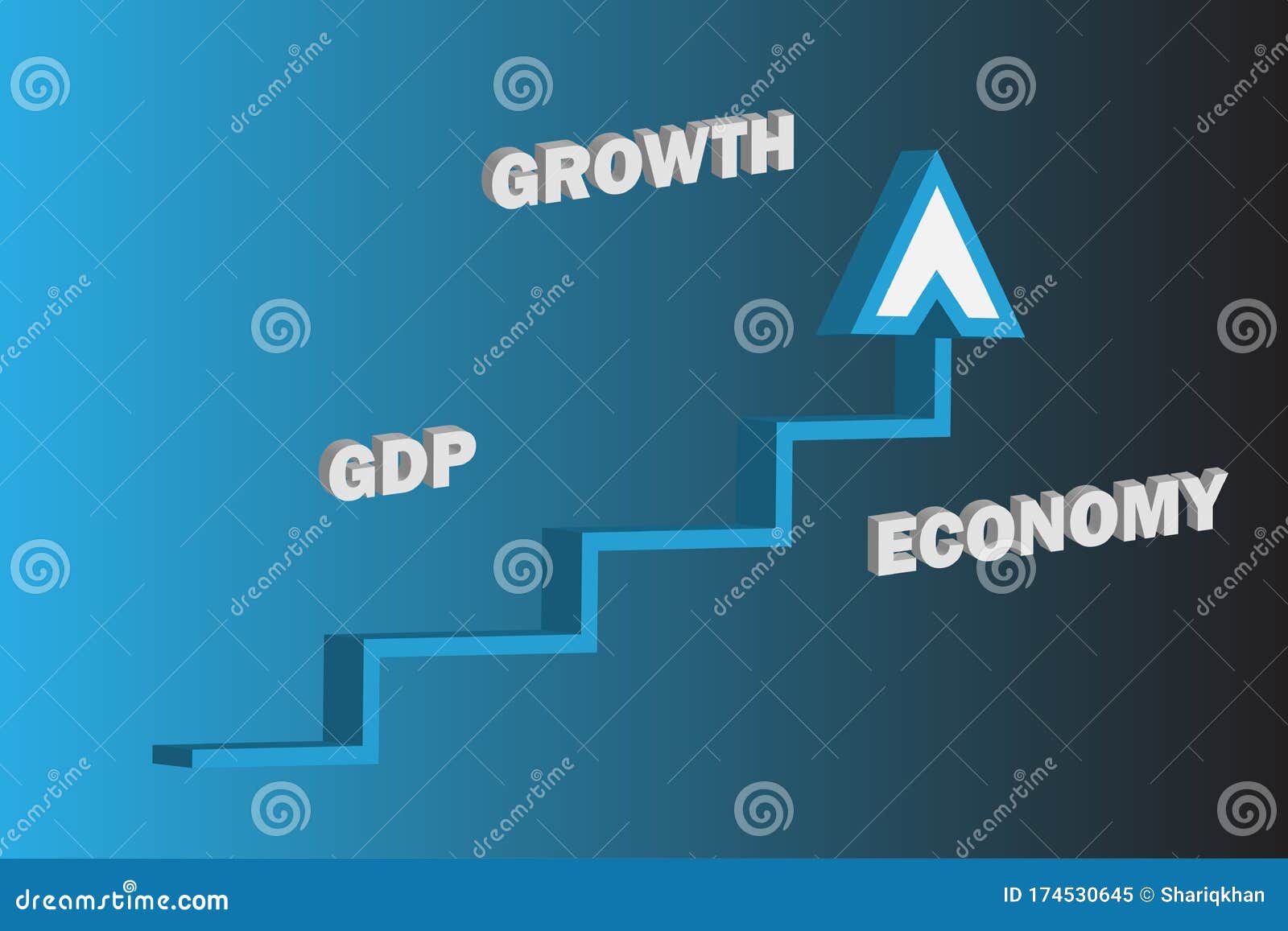 GDP Gross Domestic Product Economy Growth Background with Charts Stock ...