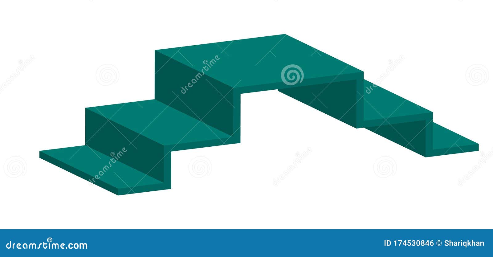 3 Dimensional Steps and Platform Illustration Stock Vector ...