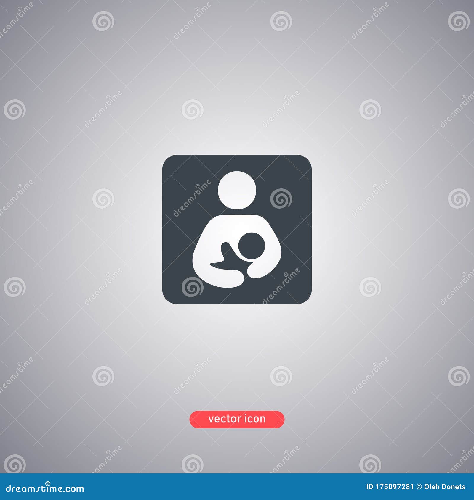 International Breastfeeding Symbol Isolated On A Gray Background ...