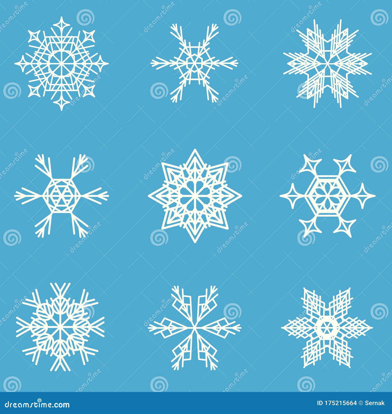 Vector Ice Crystal Icons Set Background Stock Vector - Illustration of ...