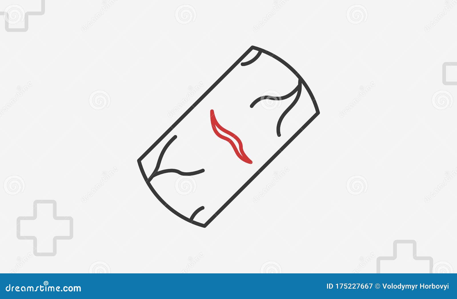 Injury Icon, Outline Cut Symbol, Thin Line Vector Illustration Stock ...