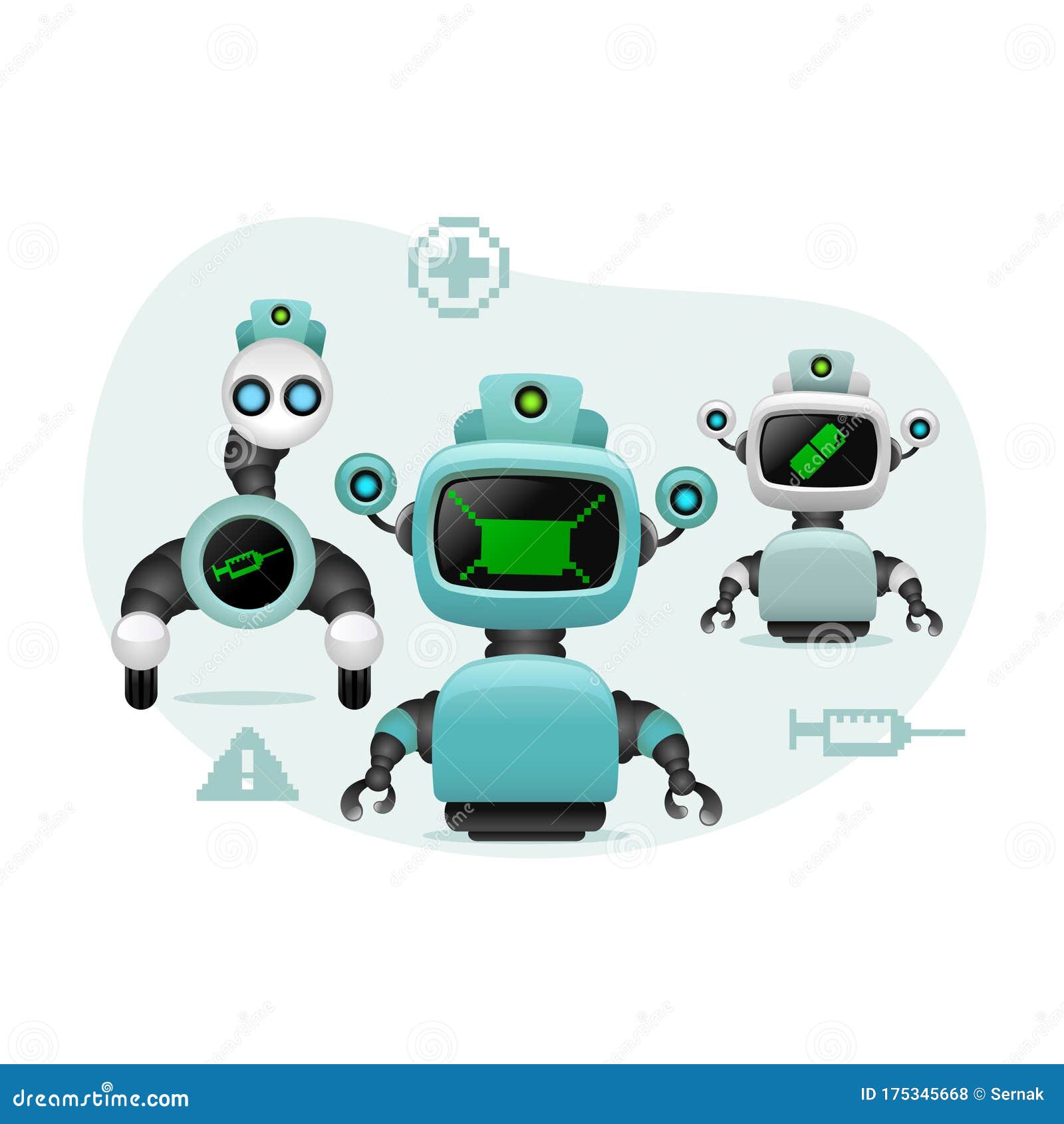 Vector Medical Doctor Robot Design Stock Vector - Illustration of robot ...