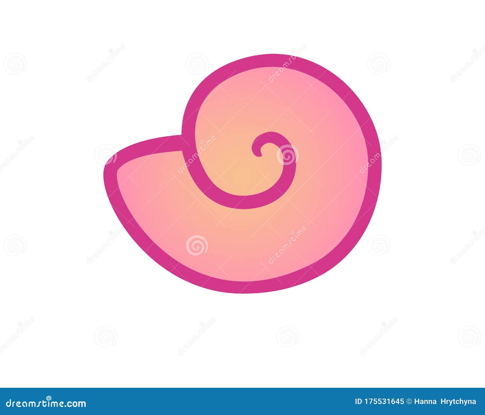 Shell. Pink Seashell - Vector Pictogram or Logo. Pink Shellfish from ...