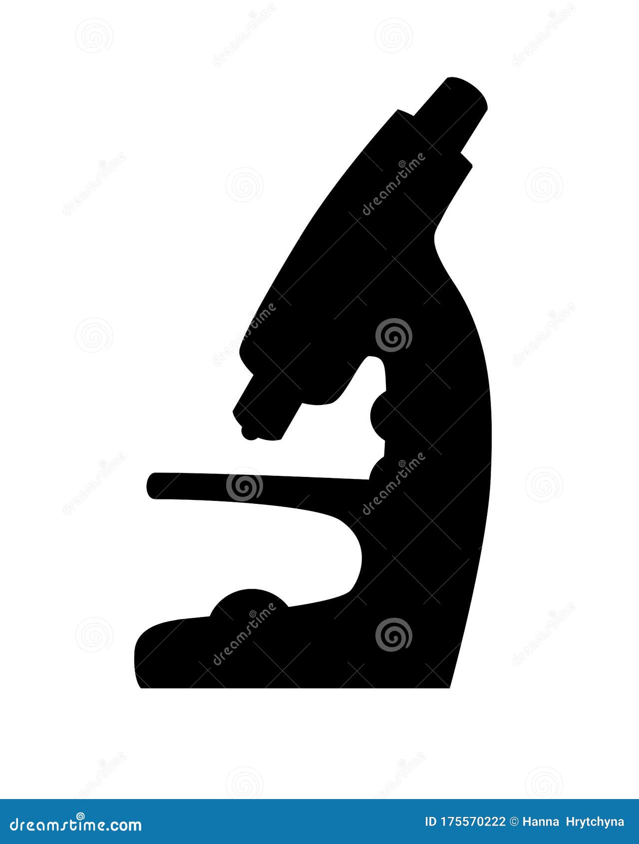 Microscope - Vector Black Silhouette for Logo or Pictogram. Microscope ...