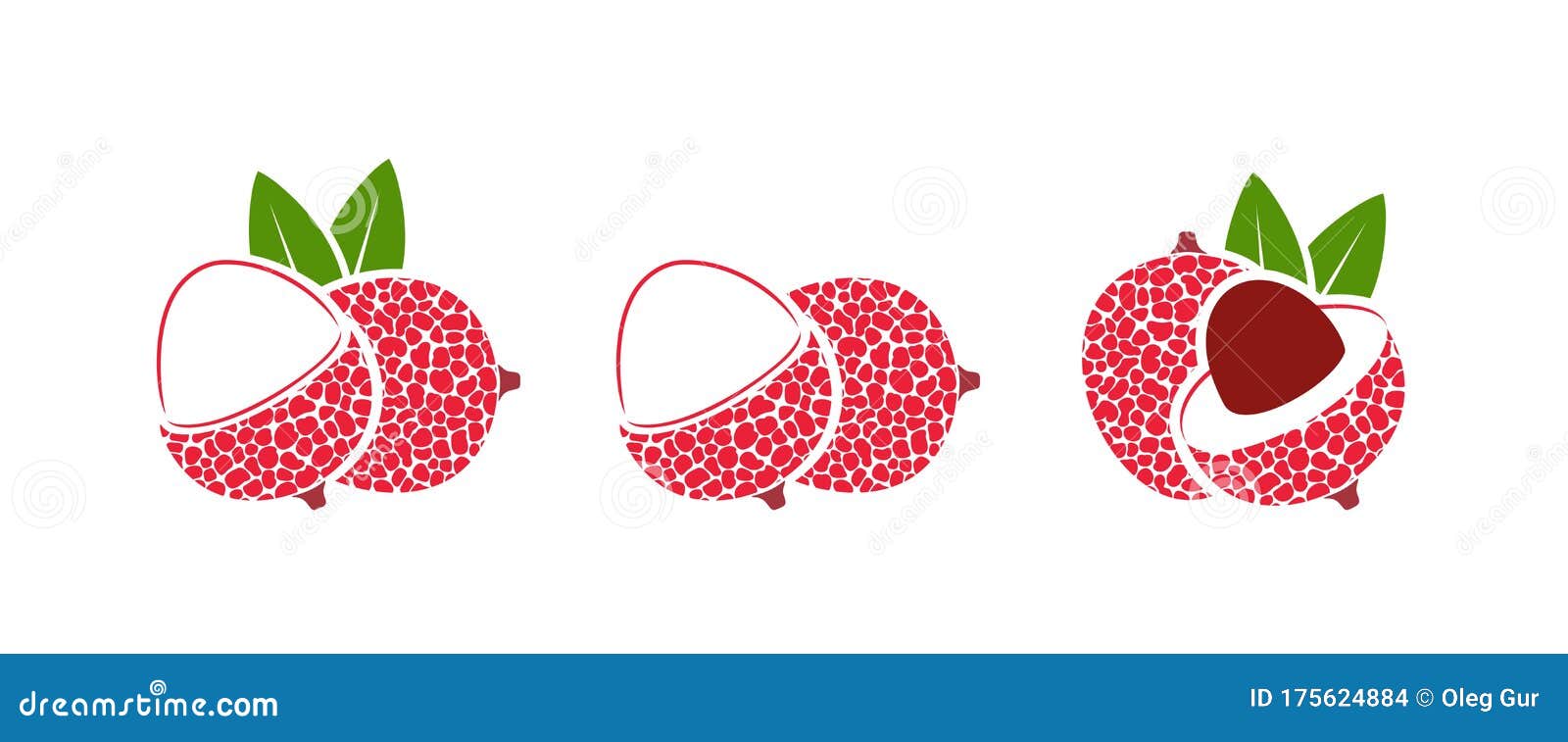 Lychee Logo. Isolated Lychee on White Background Stock Vector ...