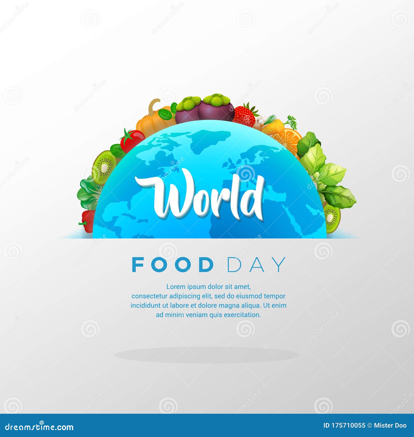 World Food Day Frame with Circle Shape. World Food Day Background Stock ...