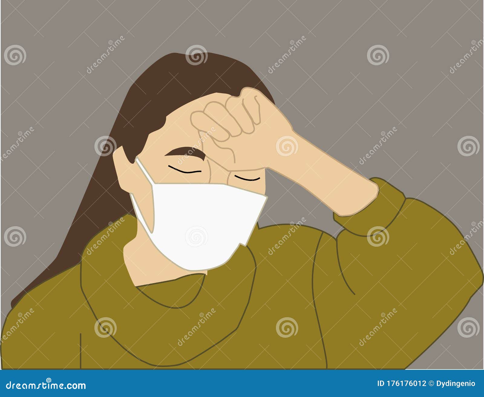 Discomfort Man Face Meme Character Sticker. Transparent Background ...