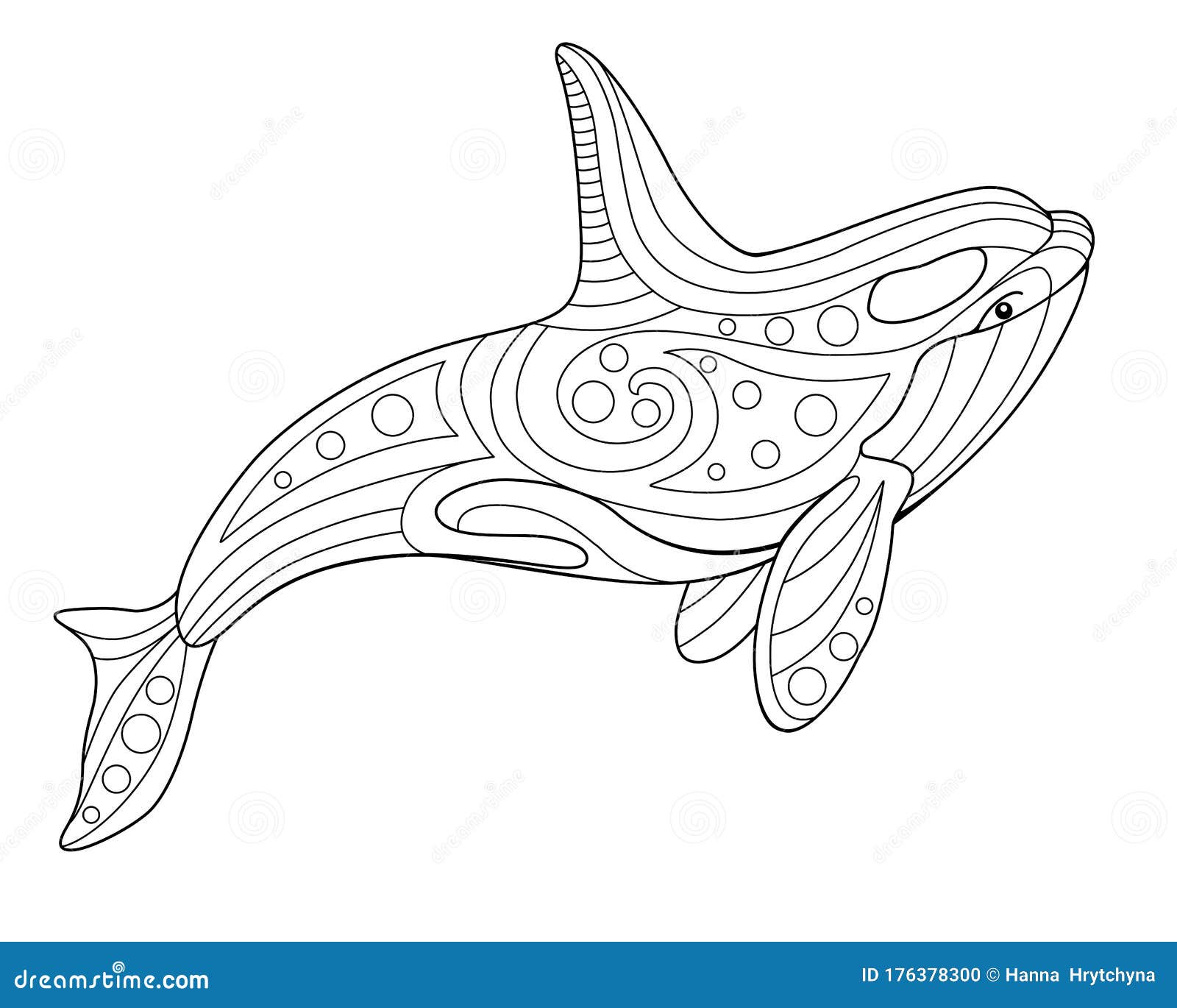 Linear Orca Icon From Animals And Wildlife Outline Collection. Thin ...
