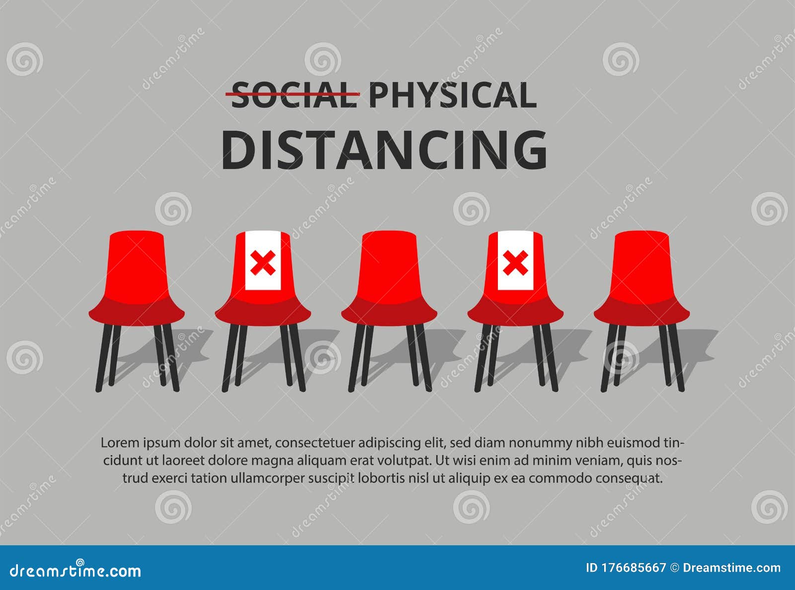 Physical Distancing To Avoid COVID-19 Stock Vector - Illustration of ...