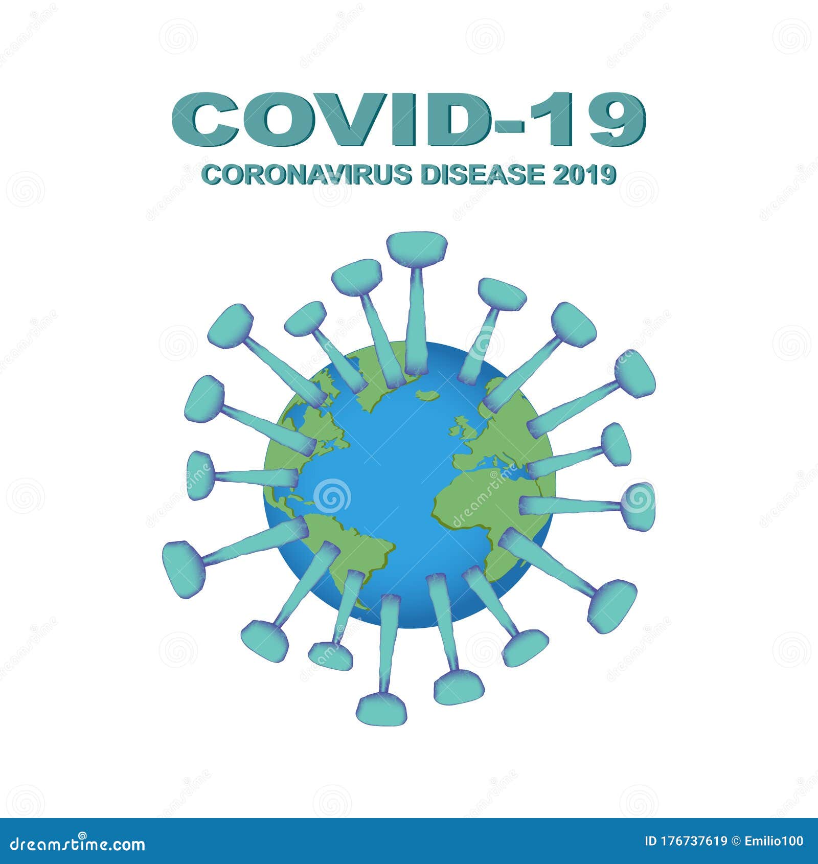 Pandemic Corona Virus Covid-19, the Virus Covers the Entire Planet ...