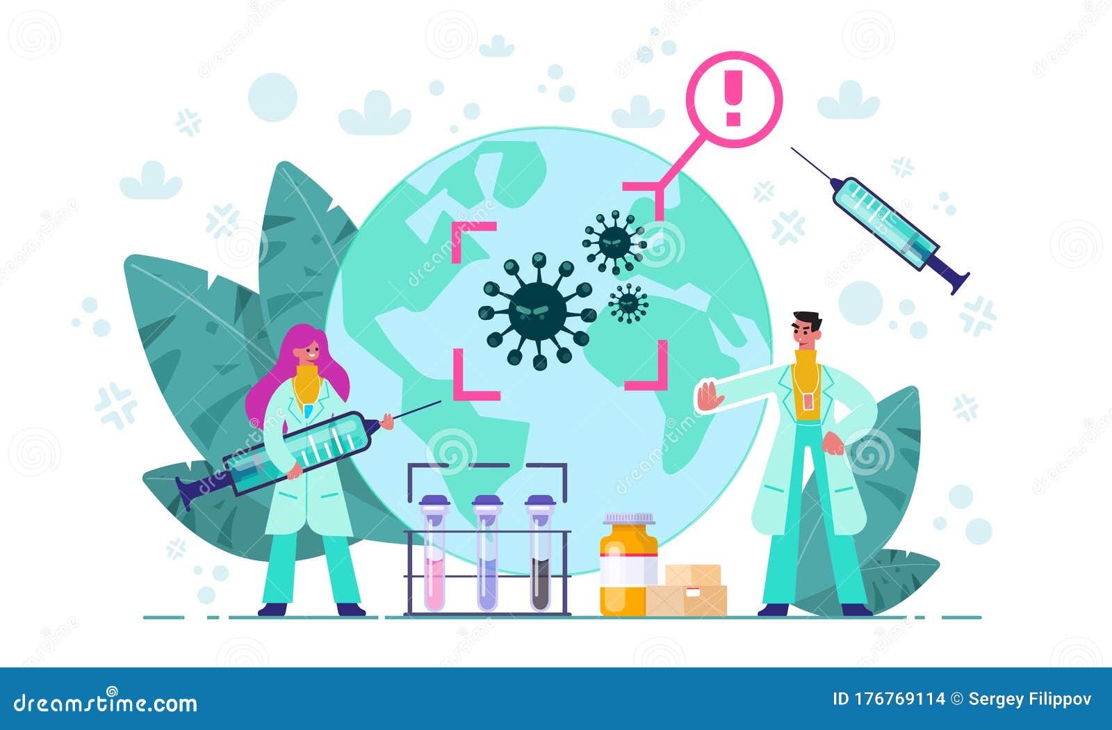 Epidemiology. Medical Chemistry Laboratory. Royalty-Free Illustration ...